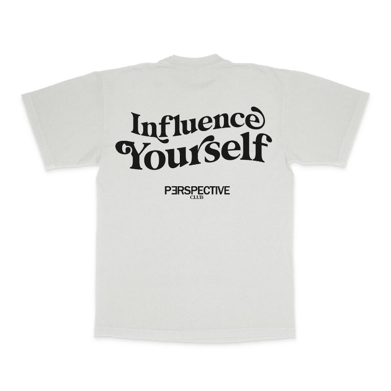 Influence Yourself Tee - Creme - perspectiveclubshop.com